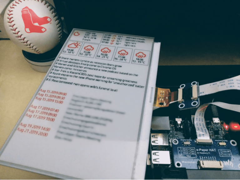 Raspberry Pi: an E-Paper display for Widgets - LeMaRiva Tech